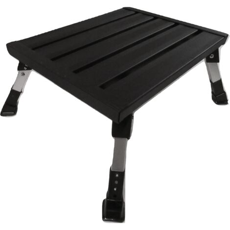 Folding Lightweight Aluminium Adjustable Single Step - Caravan Work ...