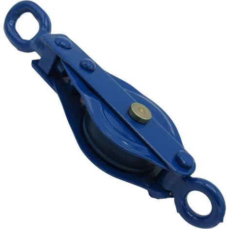 1.5 Ton 125MM Single Block With Swivel Eye Blue Painted - 13MM Wire ...