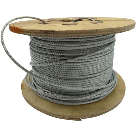 Galvanised Steel Wire Rope Cable 5MM 7x19 (50M Reel 7 x 19 Rigging Marine)
