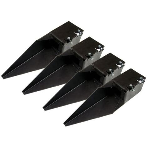 x4 3" Repair Spur Bolt Grip Fence Supports - 75MM Post Timber Holder ...