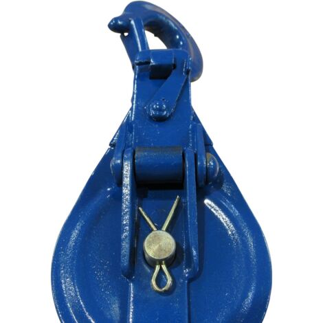 2 Ton 150MM Double Sheave Snatch Block With Swivel Hook Blue Painted ...