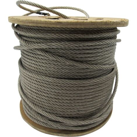 Stainless Steel Wire Rope Cable 6MM 7x19 (100M Reel 7 x 19 Rigging Marine)