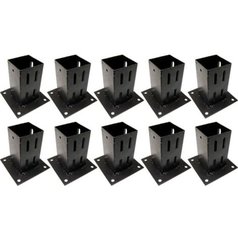 x10 4" Bolt Down Wedge Grip Fence Supports - 100MM Post Timber Holder ...