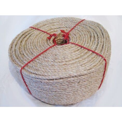 12MM x 220 Metre (720 Foot) Natural Sisal Rope - Decking Garden
