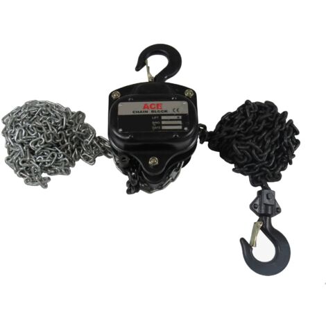 Heavy Duty Chain Block and Tackle with Bag 3 Ton 6 Metre (3000KG 3T 6M ...