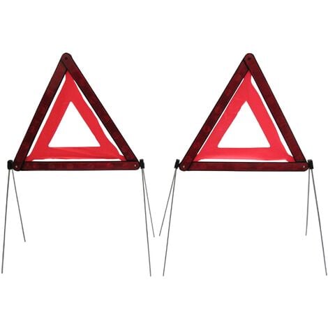 Emergency Breakdown Safety Triangle Sign X2 (Car Truck Road Hazard ...