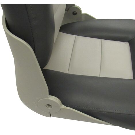 Cruise Style Folding Boat Seat Grey Charcoal (Low Back Fishing Marine ...