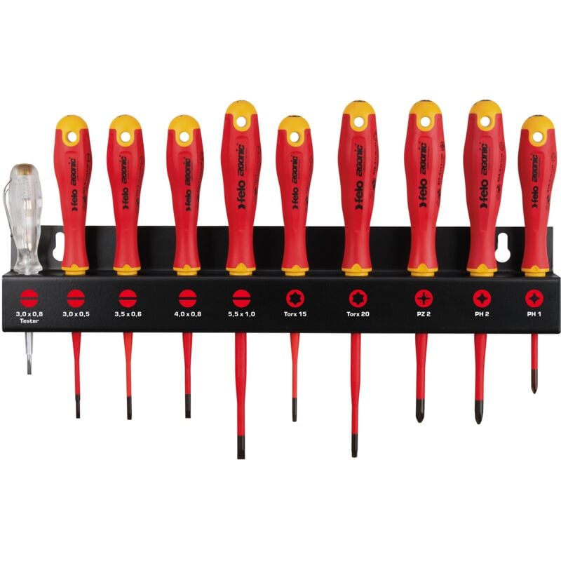 ERGONIC VDE E-Slim - XL Schraubendrehersatz mit 3K-Griff, 10-teilig