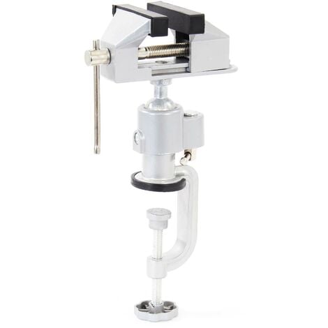 XPOtool Mini morsa da banco girevole a 360° alluminio 50 mm