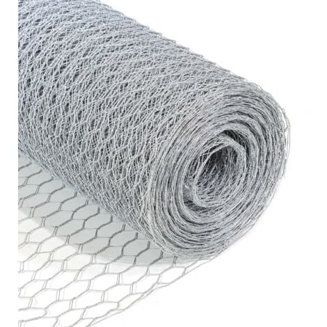 Wiltec Rete metallica per recinzione, voliere, gabbie, rete zincata 10 ...