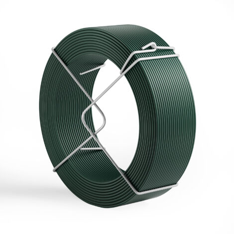 Wiltec Filo di acciaio plastificato Ø 1,6 mm x 50 m, filo da giardino ...