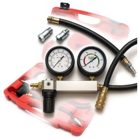 Wiltec Tester compressione motori a benzina, con adattatori, set per ...