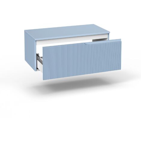 Base con top 1 cestone ZIP azzurro tiffany