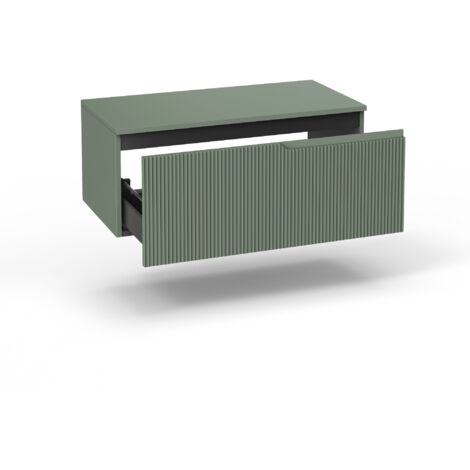 Base con top 1 cestone ZIP verde salvia
