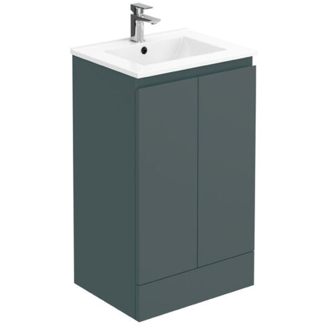 Waterproof 600mm Grey Vanity Unit with Basin