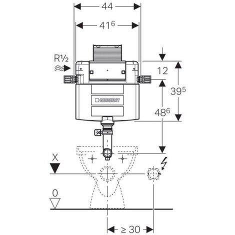 Geberit Omega 12cm Concealed Cistern 980mm High 109.051.00.1