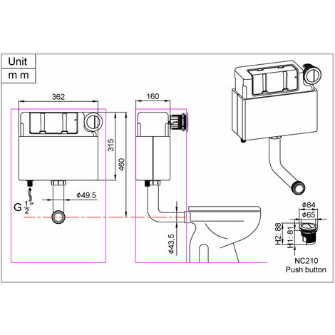 Value Concealed Cistern Dual Flush
