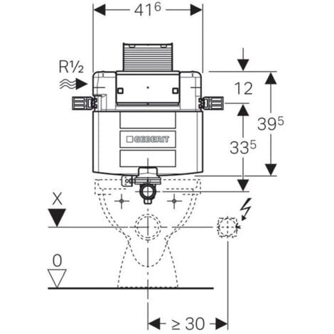 Geberit Omega Concealed Cistern 12cm 109.041.00.1