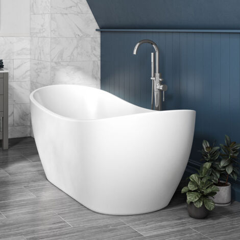 Freestanding Modern Slipper Double Ended Thin Edge Bath 1800 x 800 mm ...