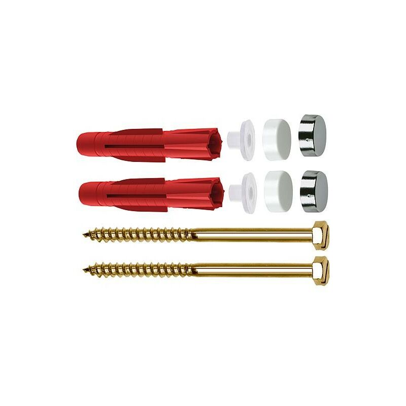 Fixation WC à poser Toilet Plus blanc / chrome 6,0x85 mm