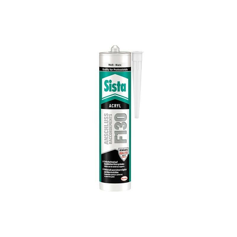 Acrylique SISTA F130 raccord blanc cartouche 300ml