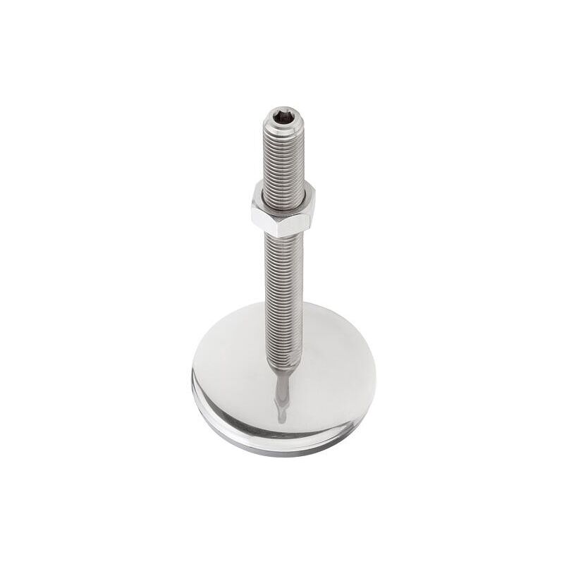 Pied de positionnement à six pans creux M20x150, forme: C acier, D 100