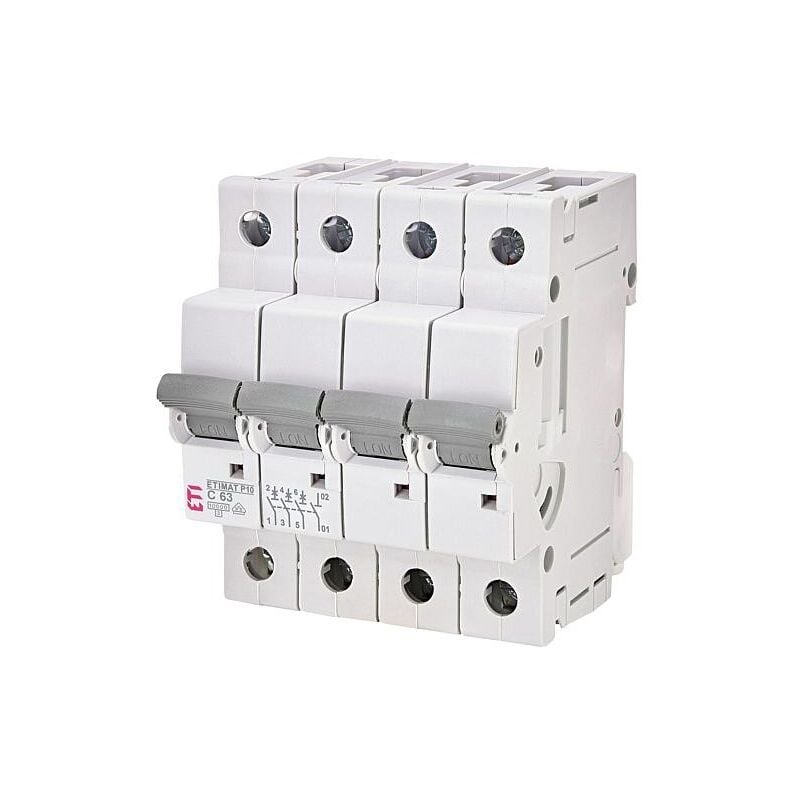 ETI Disjoncteur de protection de ligne ETIMAT P10 3 pôles + N, 10kA ...