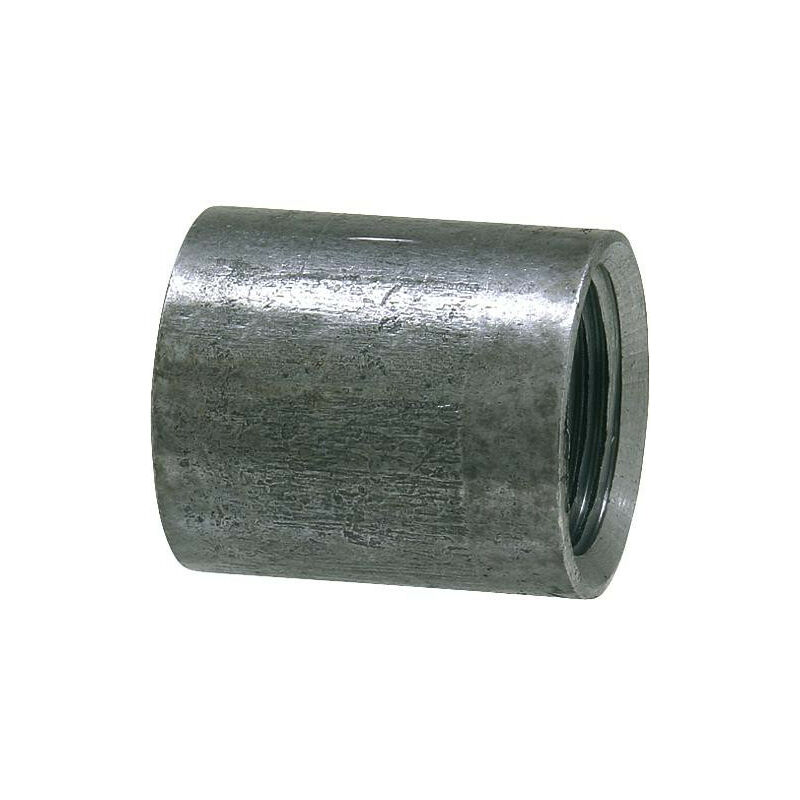 Manchon 1" fer forge St37 sans bord avec filet a droite DIN2986 noir soudé