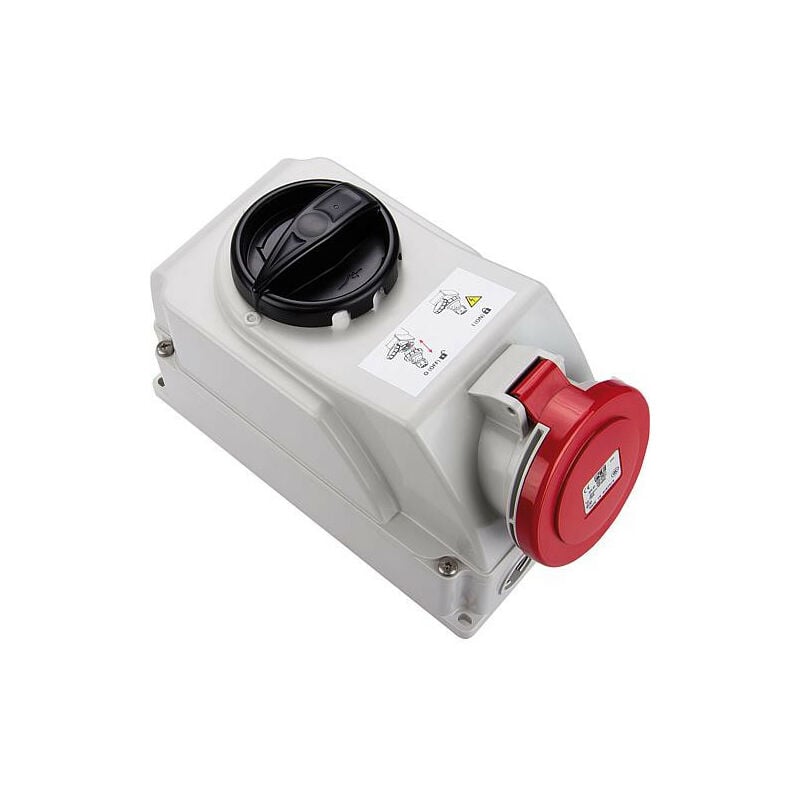 Prise murale commutable PCE 32A, 5p