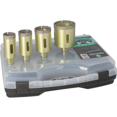 Kit Foret à carrelage EIBENSTOCK 4 pièces, Ø 35,40,50,68mm longueur ...