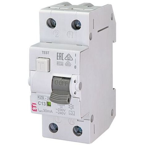 Disjoncteur-interrupteur différentiel FI/LS, KZS-R, instantané, C13A ...