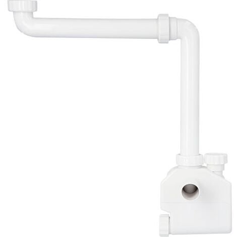 Siphon plat de lavabo DN32(1 1/4") x Ø32 mm avec ouverture de nettoyage ...