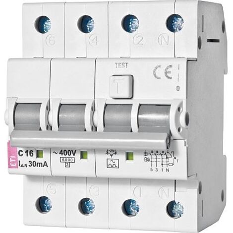 ETI Disjoncteur FI-LS KZS-4M A, 3 pôles + N, type A, C32 / 0,3A, à ...