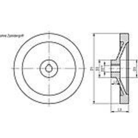 Volant plein en aluminium D:125