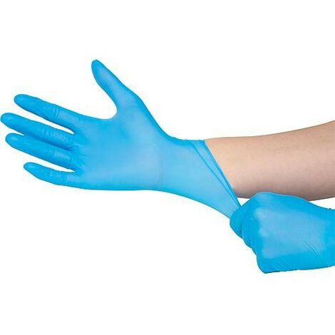 Gant jetable latex bleu poudré - SKIN Blue XL - boite 100 pces