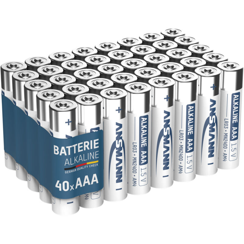 ANSMANN Piles alcalines Micro AAA 1,5V (lot de 40)