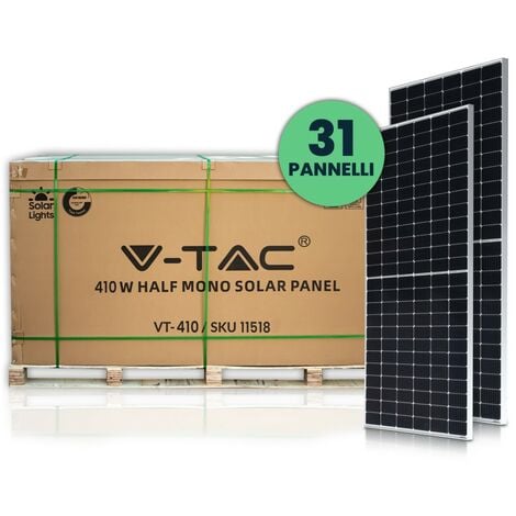 VT-410 Kit 12,7kW 31 Pannelli Solari Fotovoltaici 410W 108 Celle IP68 - SKU 1151831