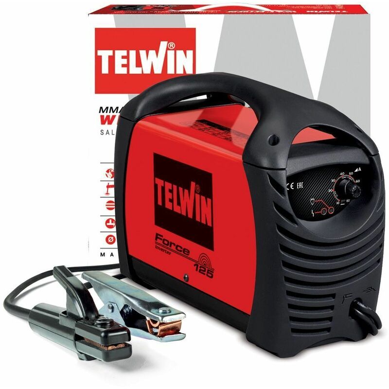Saldatrice inverter Telwin Force 125 815872 fornita in scatola di cartone