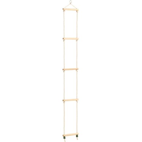 Scala di Corda per Bambini in Legno Massello e PE 30x168 cm