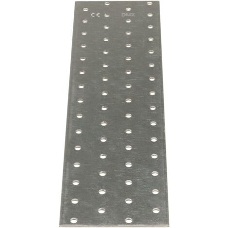 Piastre Forate 20 pz 2 mm 300x80 mm Acciaio Zincato