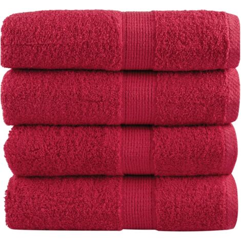 Salviette Premium SOLUND 4 pz Rosse 30x30 cm 600 g/m²