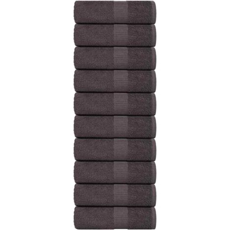 Salviette 10 pz Antracite 15x21 cm 360 g/m² 100% Cotone