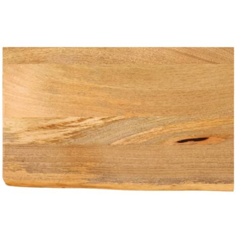 Piano Tavolo Bordi Vivi 50x20x2,5 cm in Legno Massello di Mango