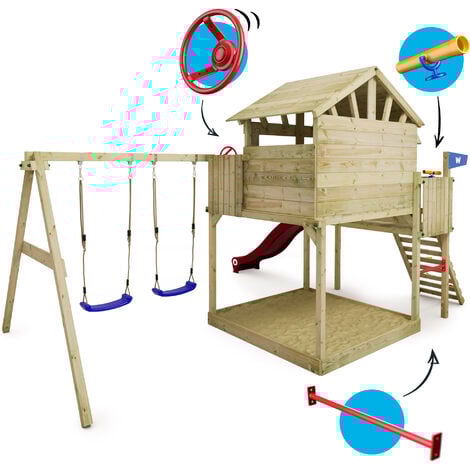 Wickey Climbing Frame Play Tower Smart Peak with Swing & Slide ...
