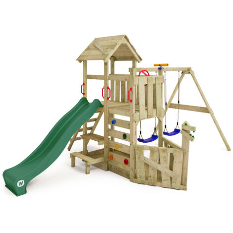 Wickey Climbing Frame Play Tower GalleyFlyer with Swing & Slide ...