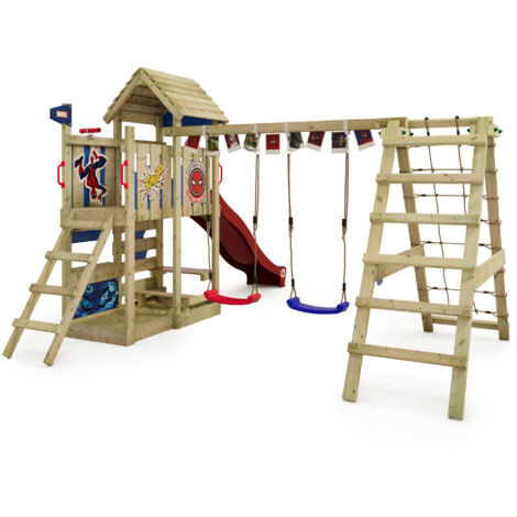 Wickey Wooden climbing frame Disney Story with swing set and slide ...