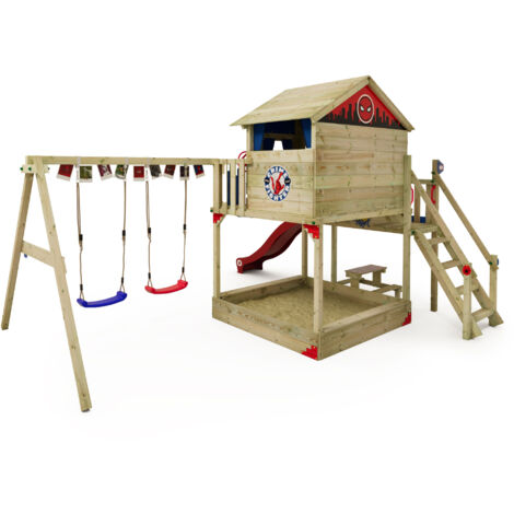 Wickey Wooden climbing frame Disney Saga with swing set and slide ...