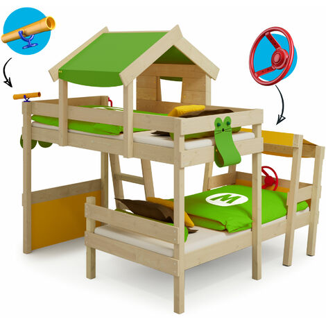 Wickey Kid's bed, bunk bed Crazy Trunky - canvas cover loft bed 90 x ...