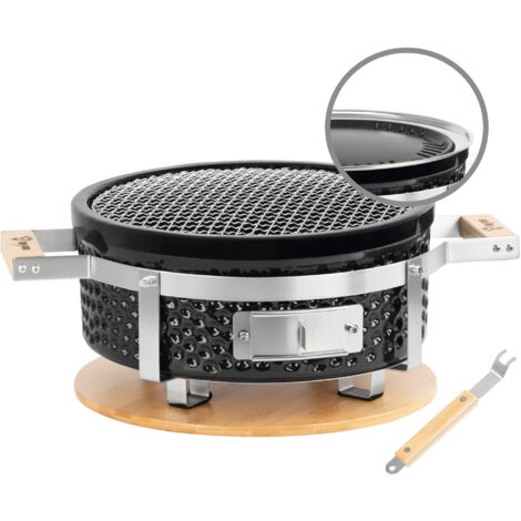 BBQ-Toro Keramik Tischgrill Rund, Ø 29,5 cm, Japanischer Grill mit ...