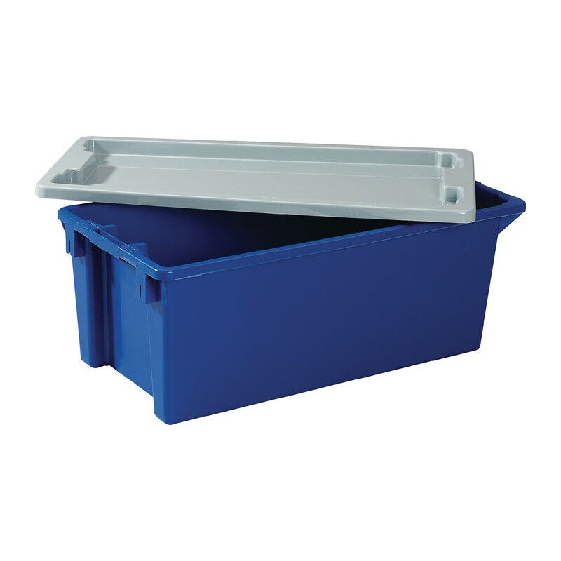 Couvercle L800xL400mm en polystyrène gris pour bac gerbable rotatif